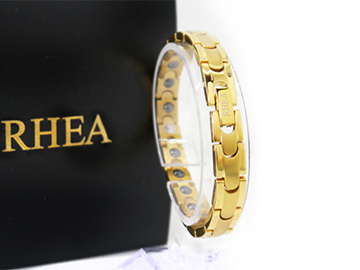 RHEA EASY Gold Men's Health Bracelet - JP drugstore